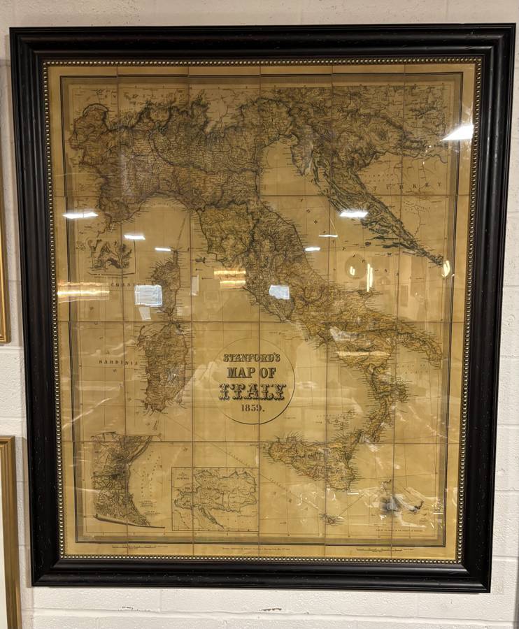 Restoration Hardware 1859 Map of Italy | North Furnishings