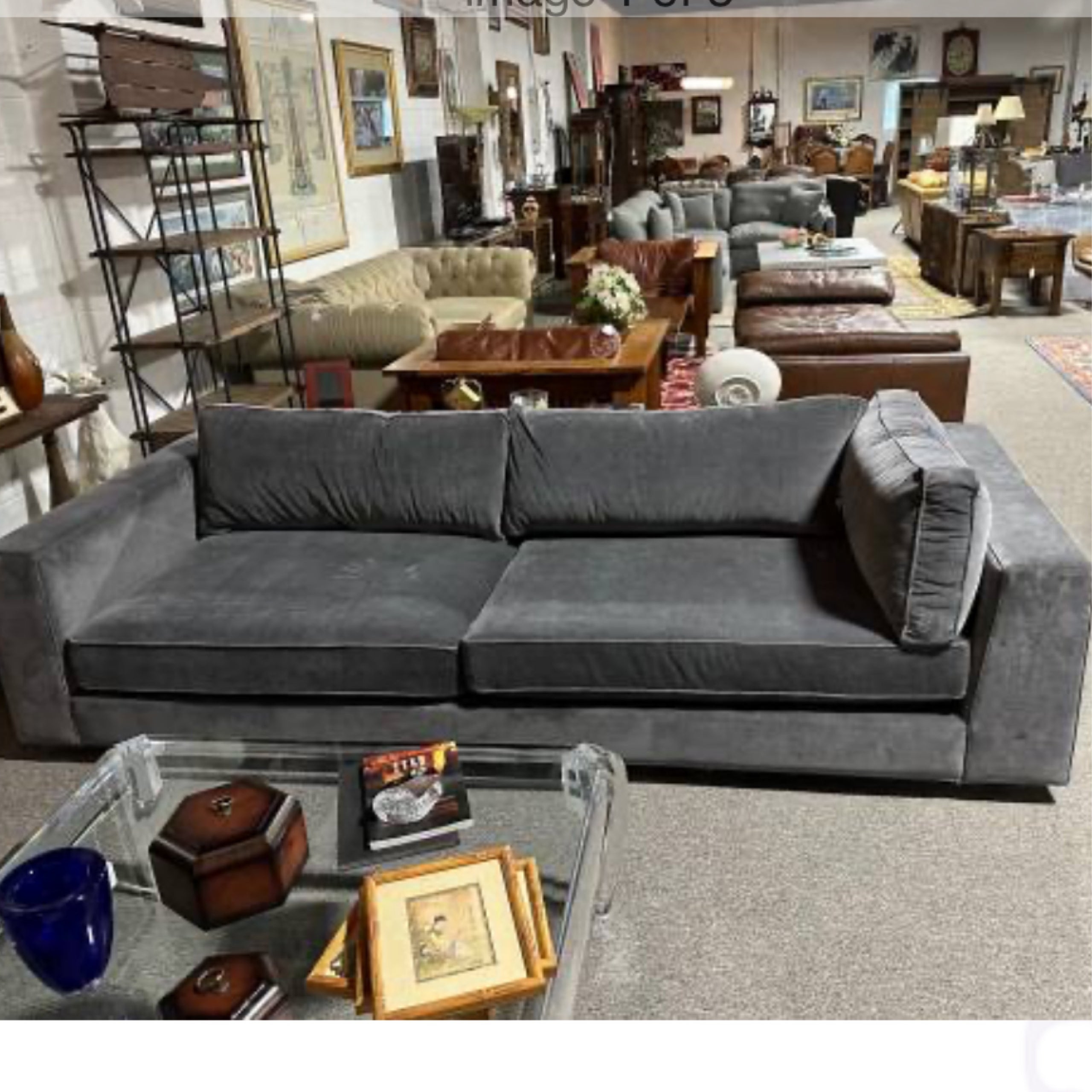 Restoration Hardware Maddox Velvet Sofa | North Furnishings