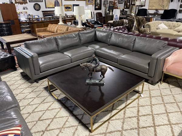 Room and Board Leather Cade Sectional Sofa | North Furnishings