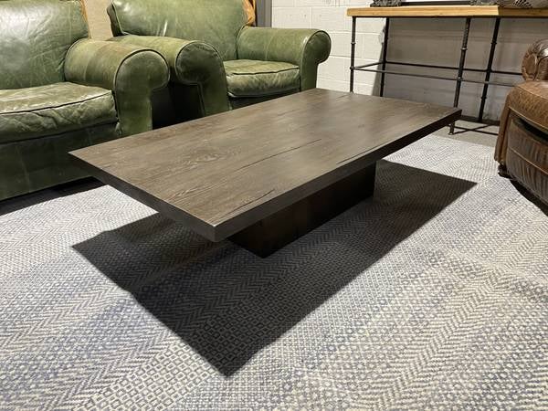 Restoration Hardware Reclaimed Oak Plinth Coffee Table North Furnishings