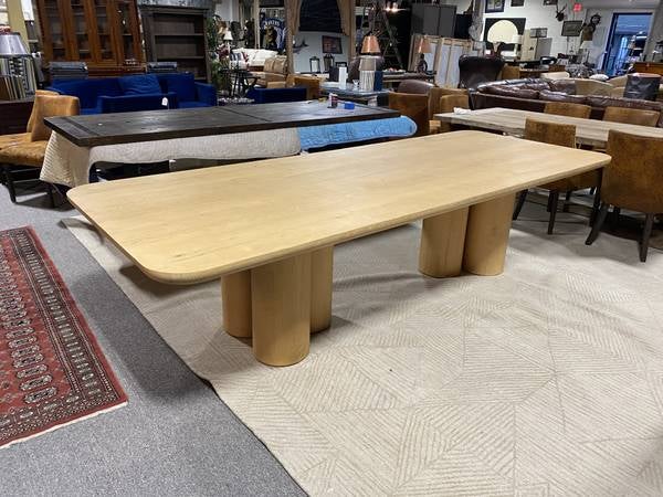 Restoration Hardware Oslo Cylinder Rectangular Dining Table | North Furnishings